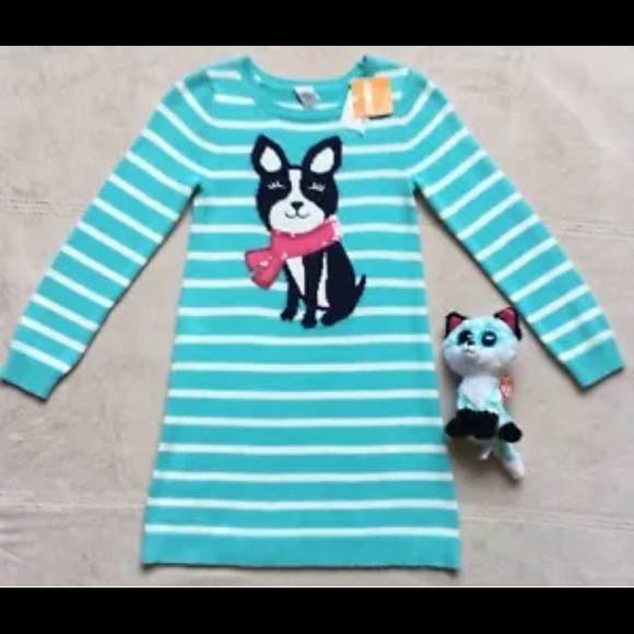 Gymboree | Dresses | Gymboree Cozy Pup Sweater Dress Size 8 And Ty ...